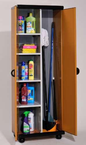 Storage Cabinets & Boxes: 2 Door Broom Cabinet