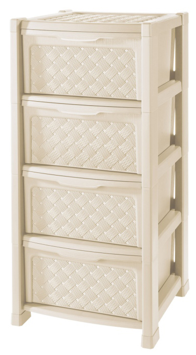 Household: 8025647210E Arianna 4 Drawer Storage unit Beige