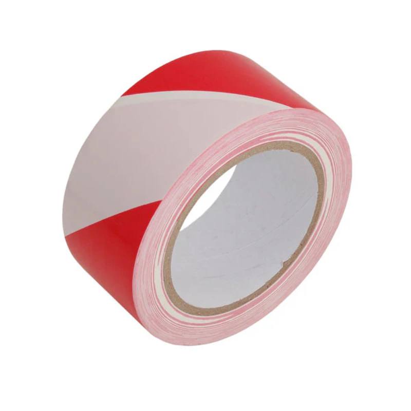 Safety Wear and Equipment: Red/White Glued Tape 50mm C 50m