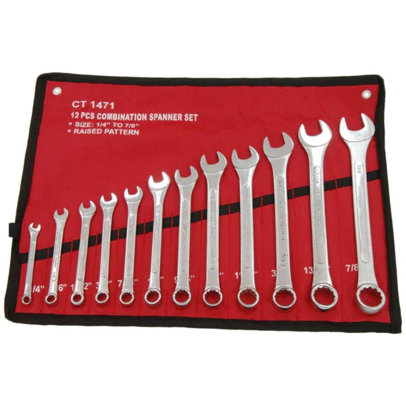 Tools: Combination Spanner Set 12pc SAE 1/4" - 7/8"