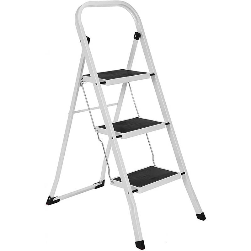 General Hardware: Step Stool Steel with Rubber Steps